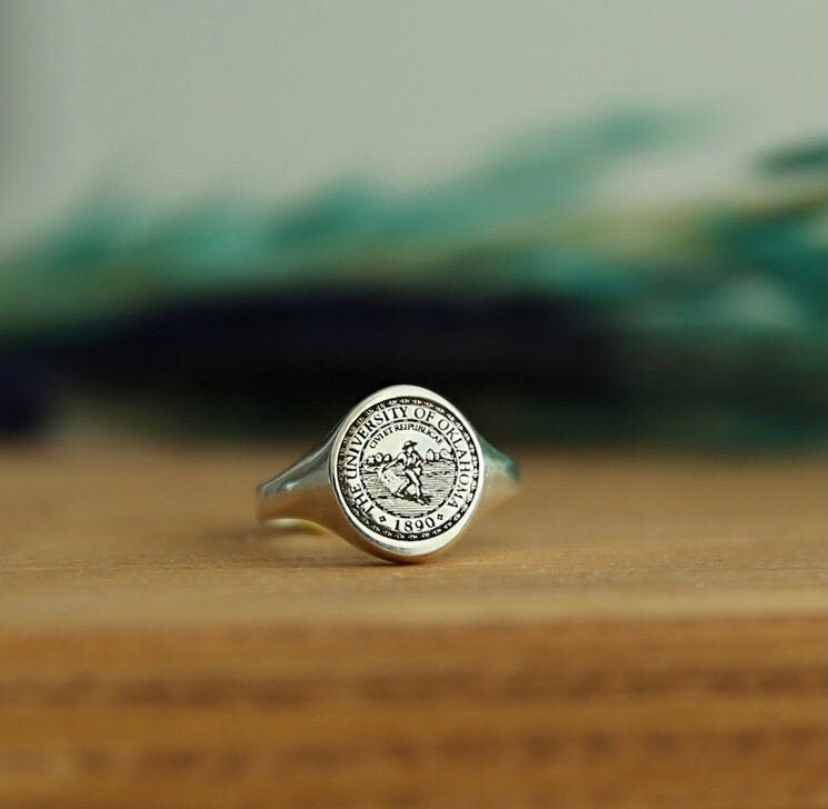 Sterling Silver Family Crest Ring-coat of Arms-custom Signet - Etsy