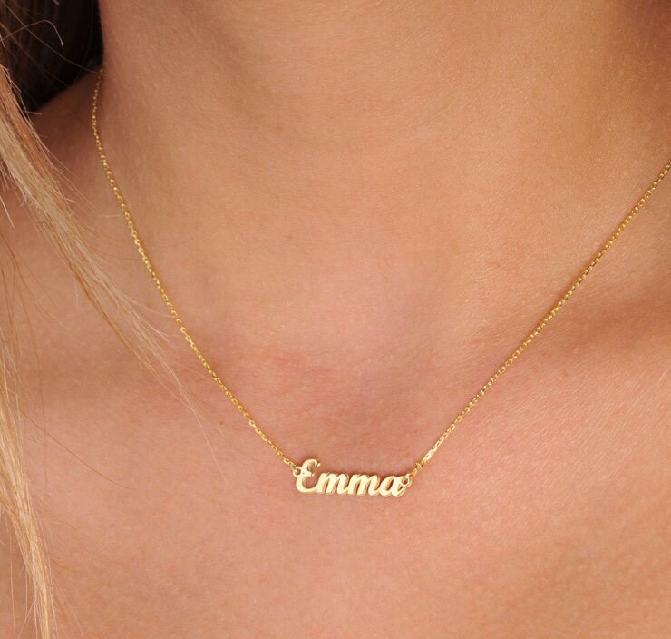Personalized Name Necklace Sterling Silver Chain Necklace - Etsy