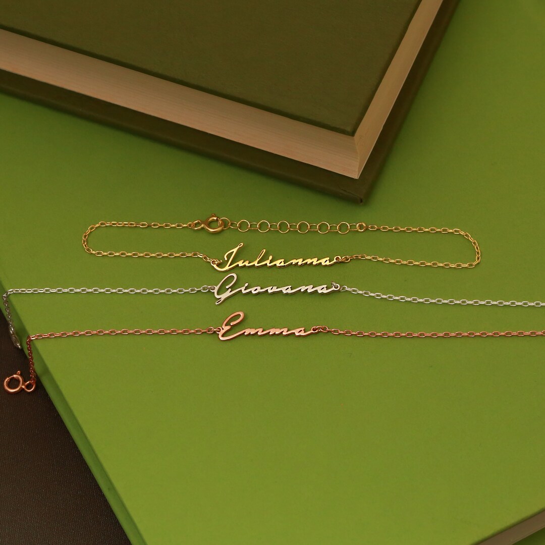 Dainty Name Bracelet,personalized Bracelet,custom Chain Bracelet ...