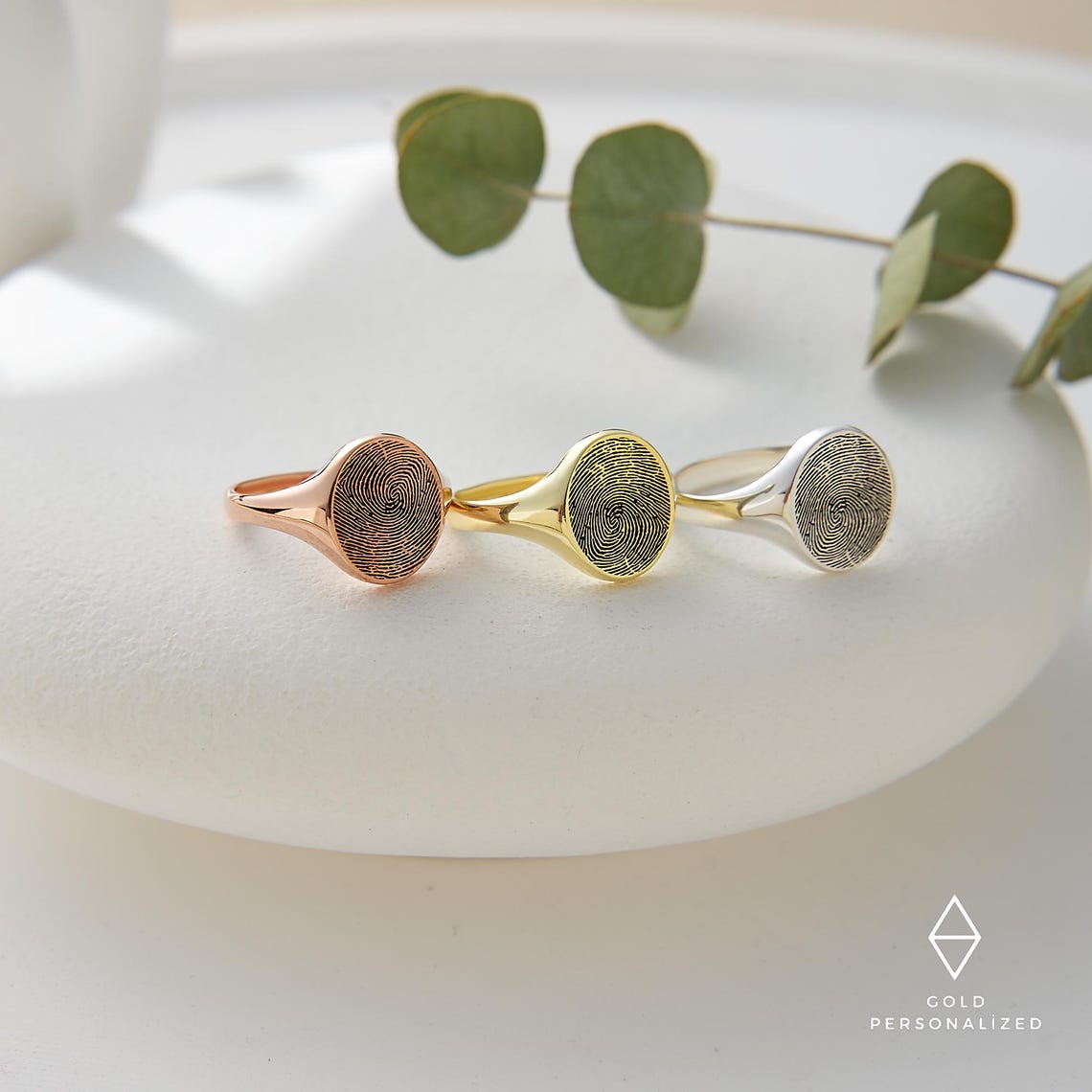 Fingerprint Signet Ring,handmade Personalized Jewelry, Statement Ring ...