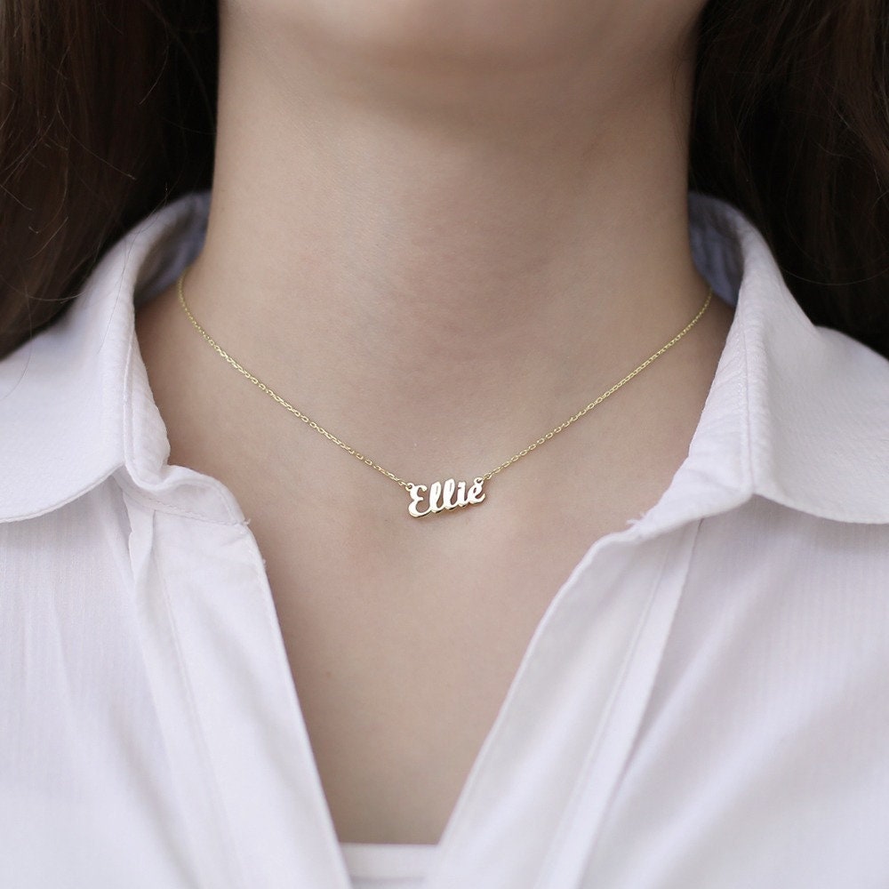 Personalized Name Necklace Sterling Silver Chain Necklace - Etsy
