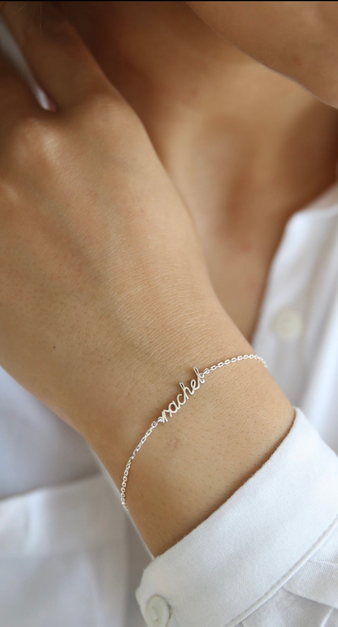 Sterling Silver Name Braceletpersonalized Braceletgift for - Etsy