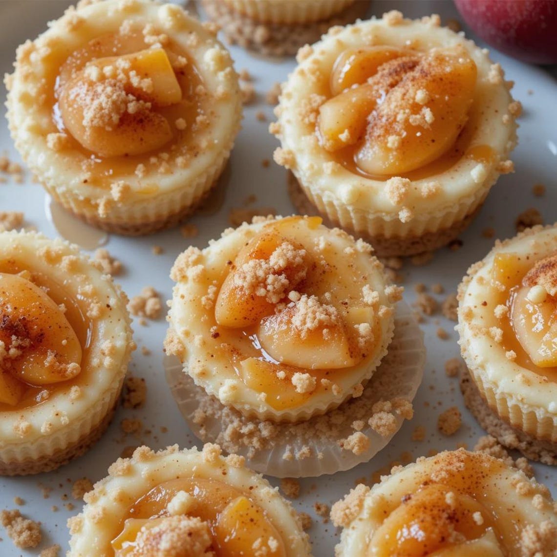 Mini Peach Cobbler Cheesecakes Recipe: Creamy Fruity Dessert (instant ...