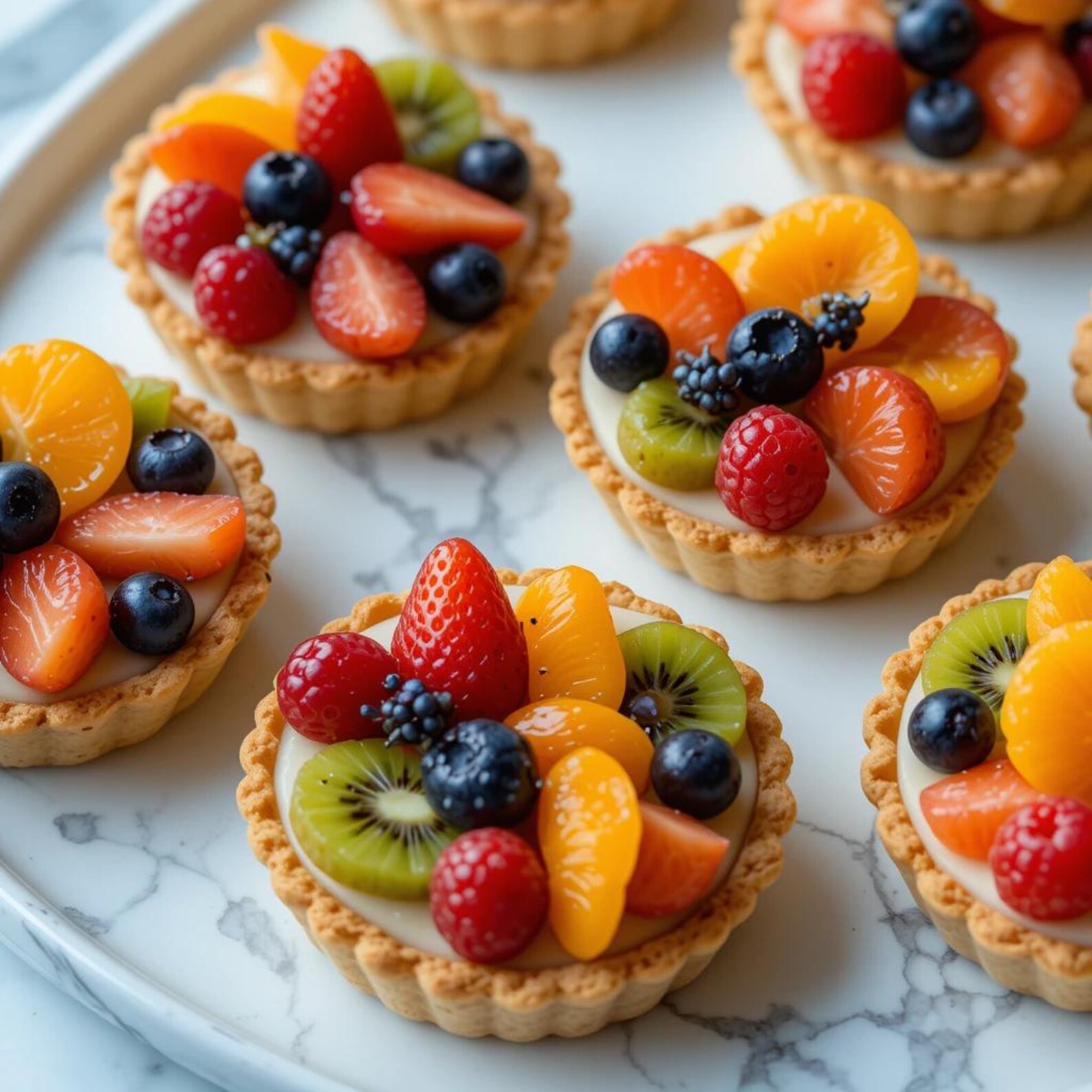Mini Fruit Tarts Recipe | Elegant Bite-sized Dessert | Easy Party or ...