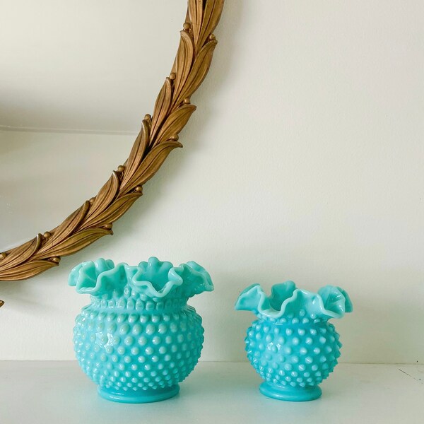 Turquoise Milk Glass - Etsy
