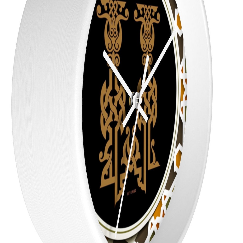 Islamic Wall Clock Calligraphy Wall Clock Arabic Calligraphy | Etsy