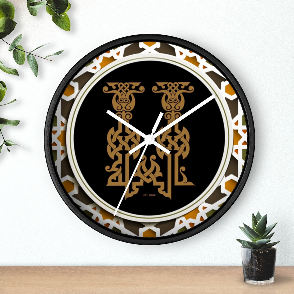 Islamic Wall Clock Calligraphy Wall Clock Arabic Calligraphy | Etsy