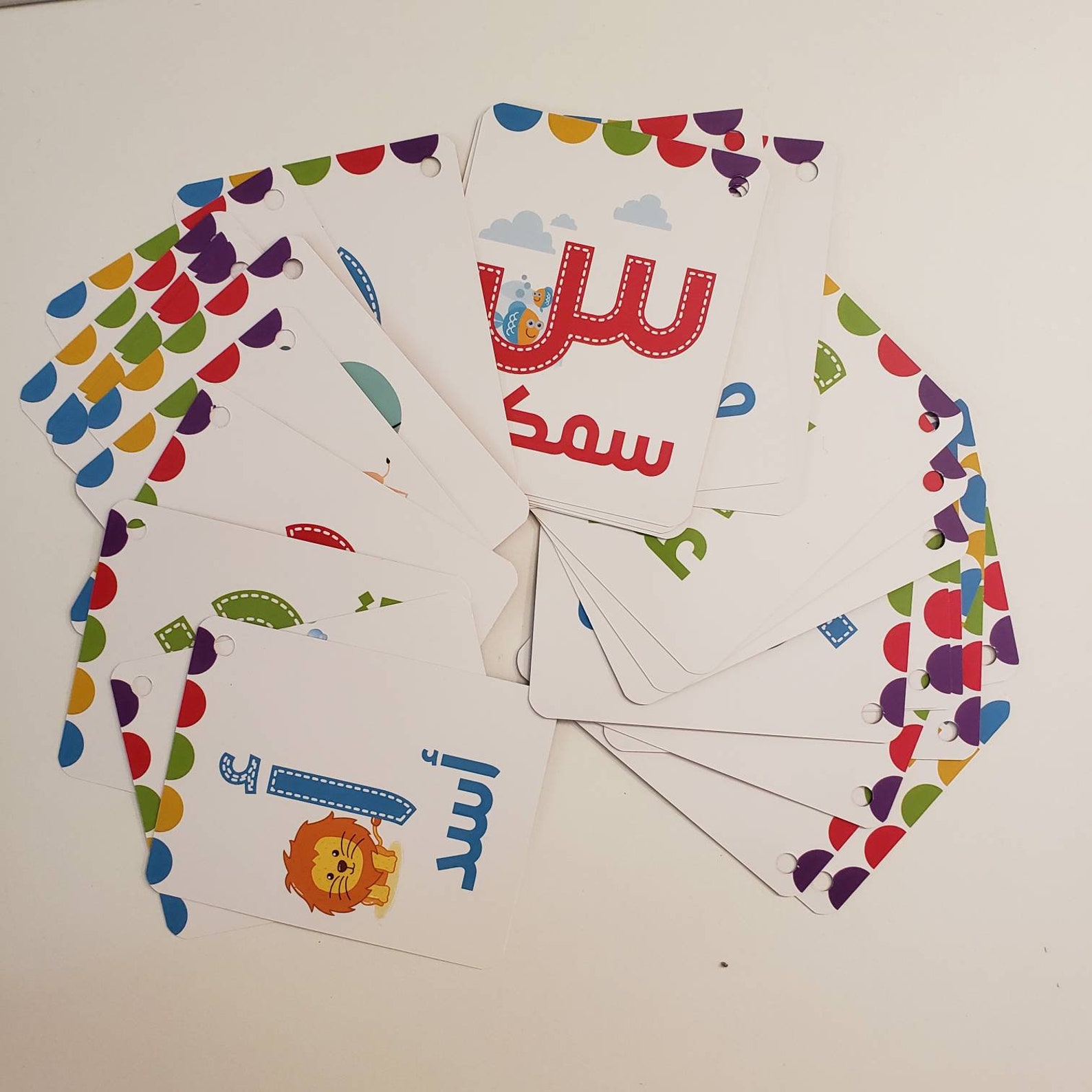 Arabic Alphabet Flash Cards for Kids – Colorful Arabic Letters Learning ...