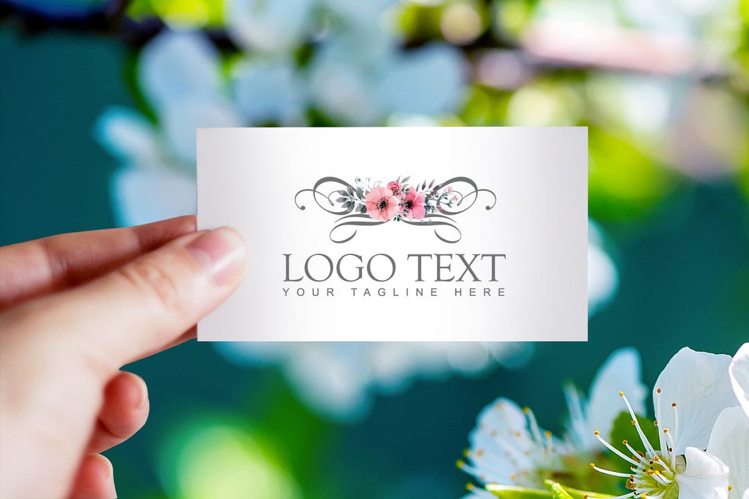 Logo Design, Custom Logo Design, Floral Logo, Premade Logo, Business ...