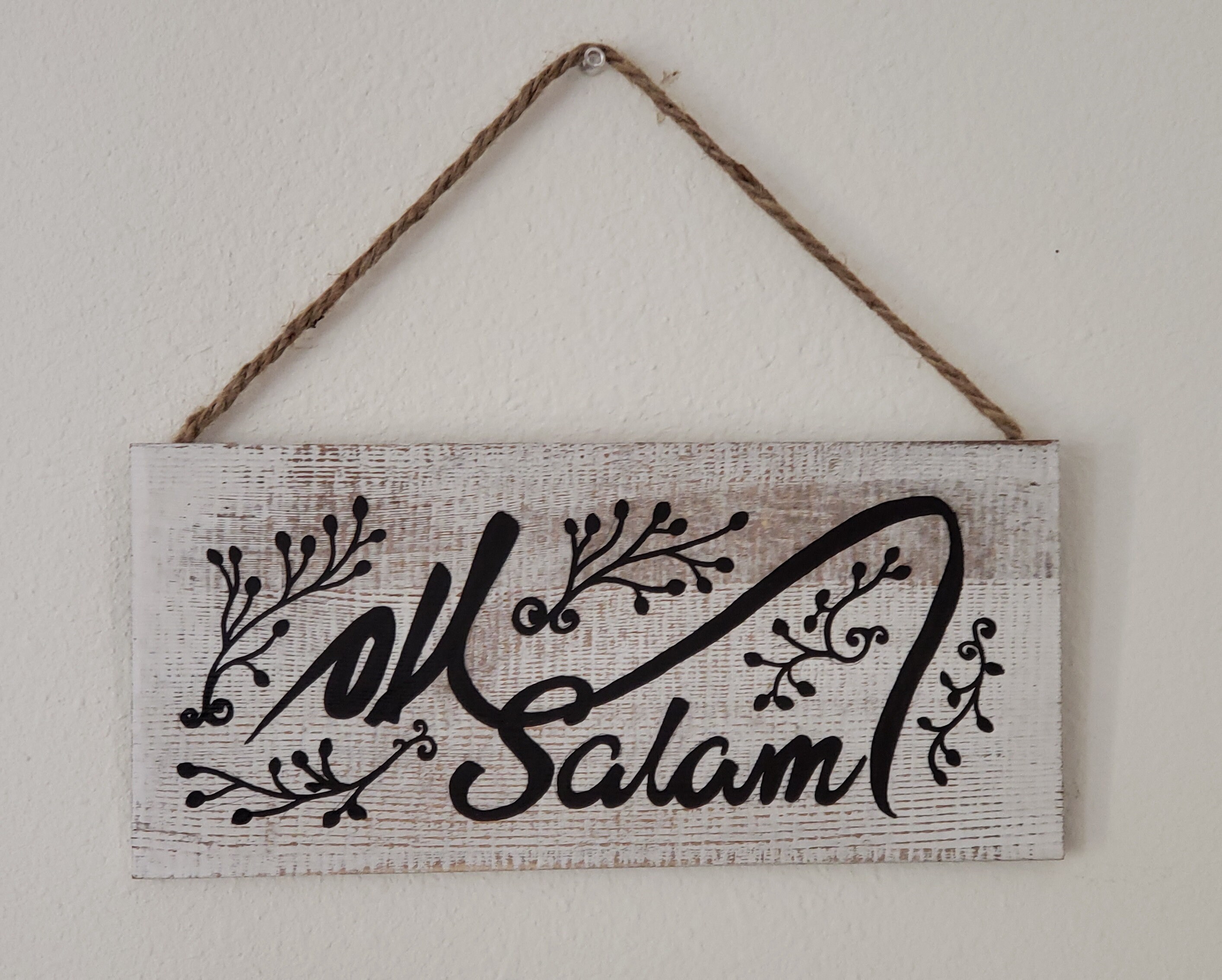 Wooden Salam Sign Boutique Signs Handmade Sign Welcome Plaques | Etsy