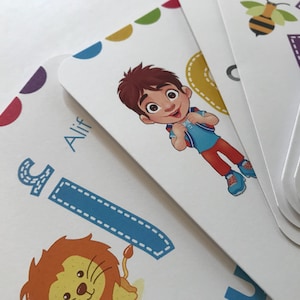 Arabic Alphabet Flash Cards for Kids – Colorful Arabic Letters Learning ...