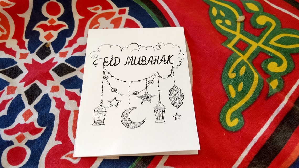 4 Color Me Eid Cards Printable INSTANT DOWNLOAD Arabic Flash - Etsy