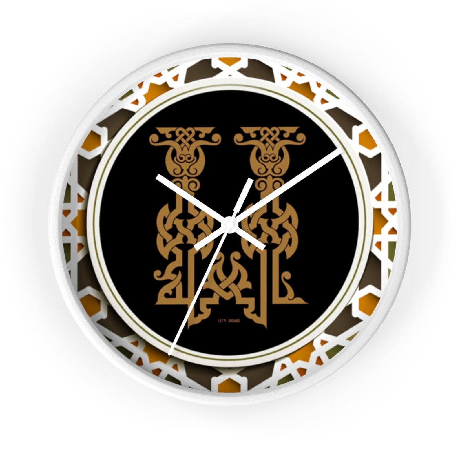 Islamic Wall Clock Calligraphy Wall Clock Arabic Calligraphy | Etsy