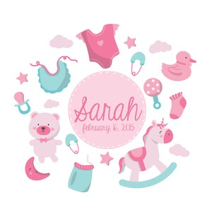 Islamic Personalized Baby Girl Name With Protection Dua, Set of 2 ...