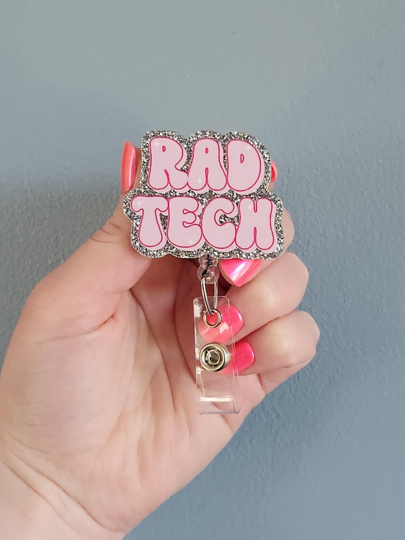 Rad Tech Retractable Badge Reel, Gift for Radiology Tech, Badge Reel ...
