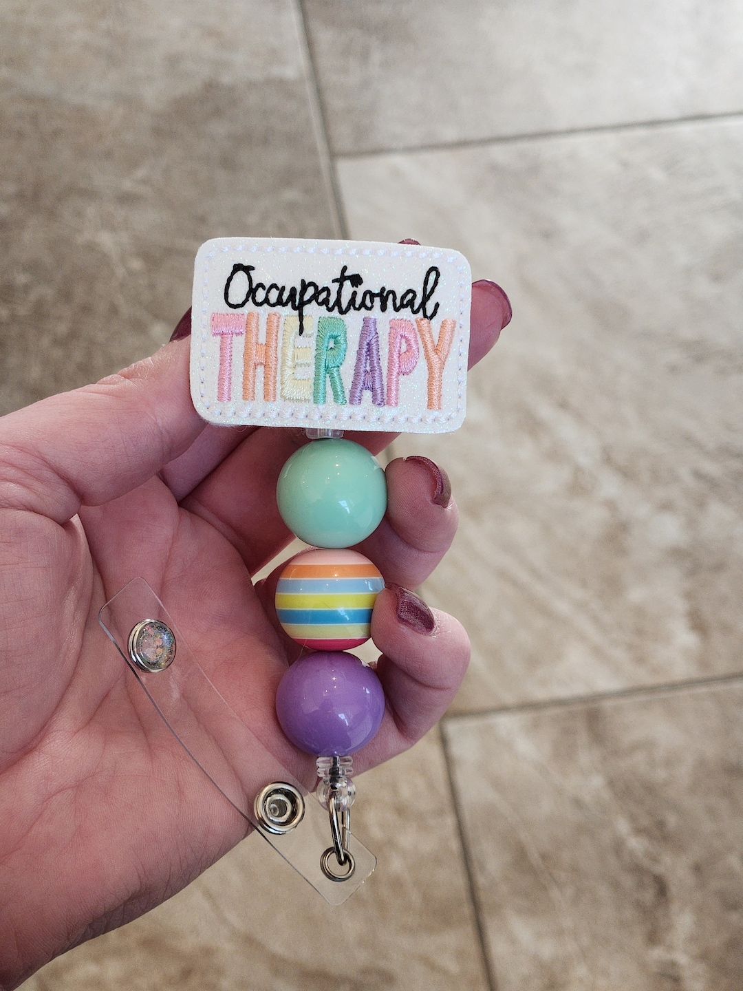 Occupational Therapy Badge Reel, OT Badge Clip, Ot Id Badge Holder ...