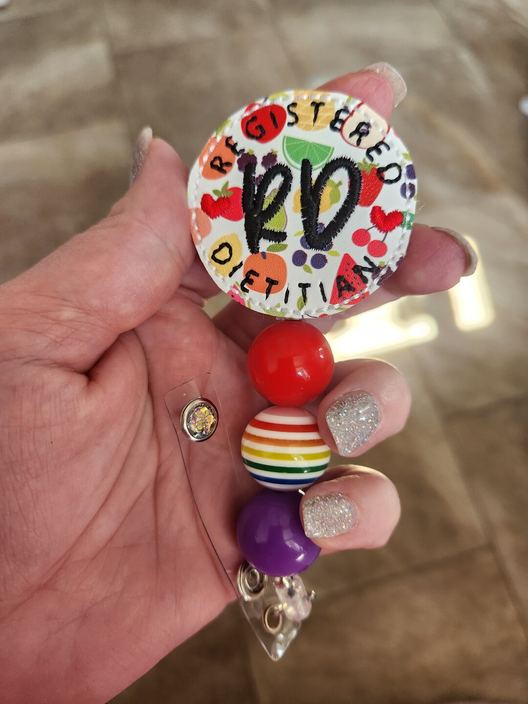 Registered Dietitian Retractable Badge Reel, Dietitian Badge Reel for ...