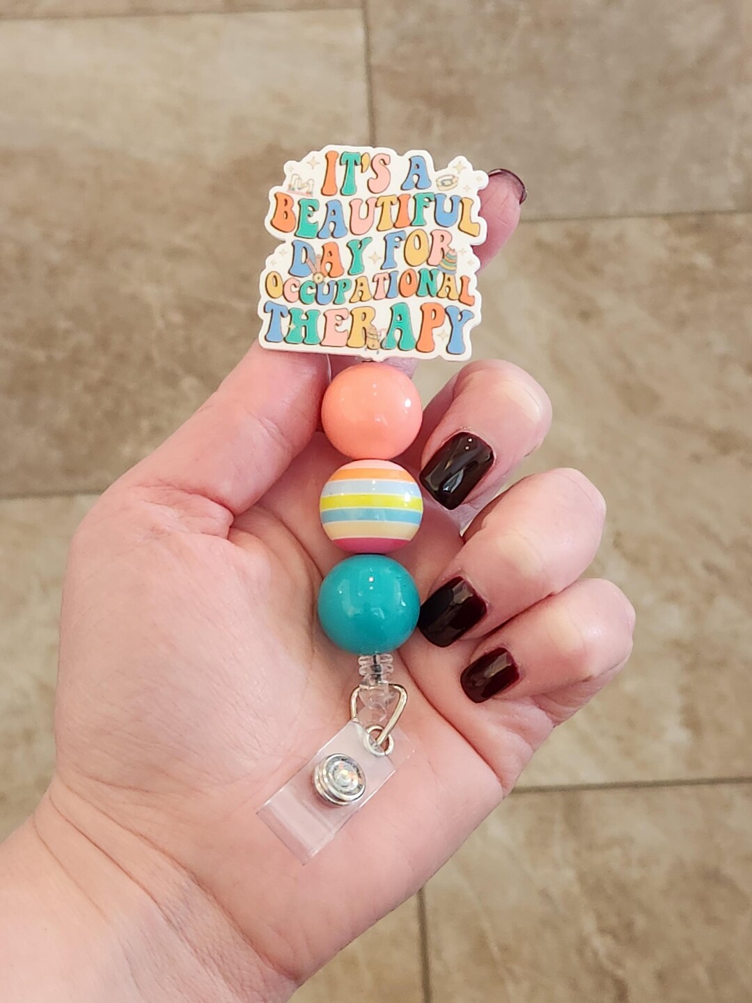 Beautiful Day for Occupational Therapy Badge Reel, OT Badge Clip, Ot Id ...