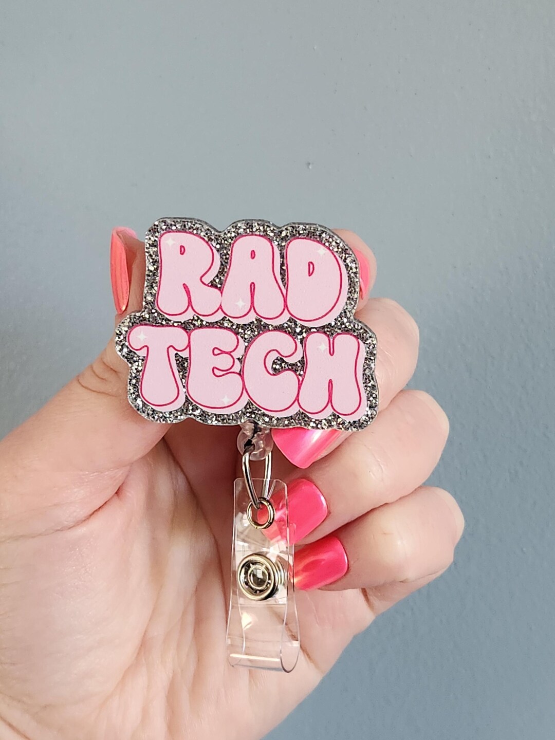 Rad Tech Retractable Badge Reel, Gift for Radiology Tech, Badge Reel ...