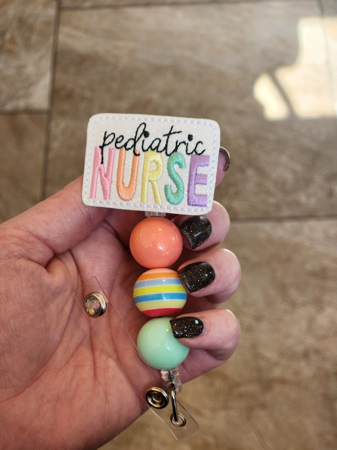 Pediatric Nurse Badge Reel, Peds Badge Clip, Id Badge Holder for ...