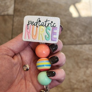 Pediatric Nurse Badge Reel, Peds Badge Clip, Id Badge Holder for ...
