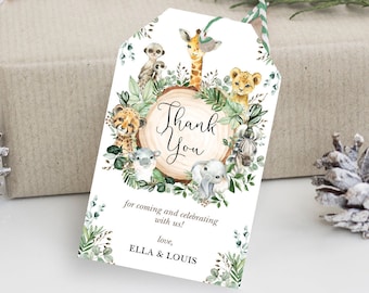 EDITABLE Jungle Safari Menu Template. Greenery Wild Animals | Etsy