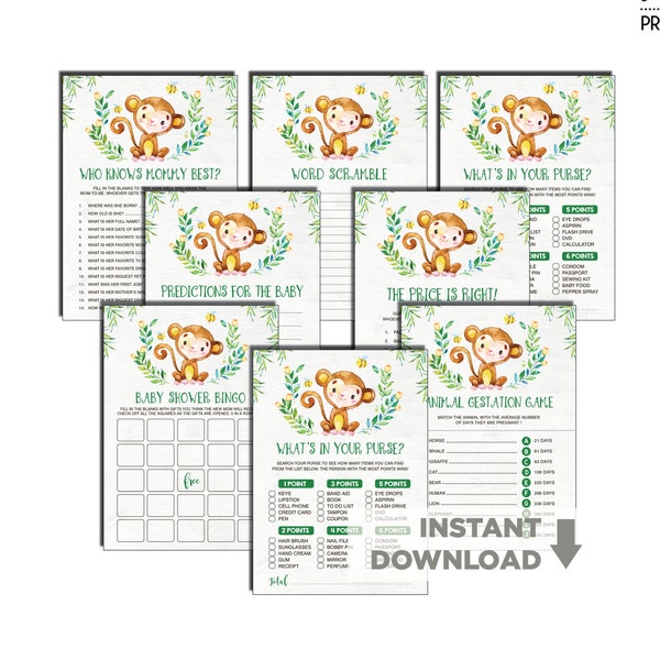 Monkey Baby Shower - Etsy