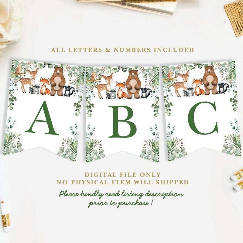 Woodland Banner - Etsy