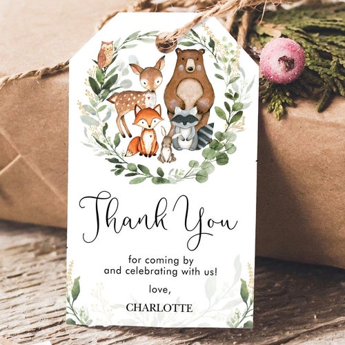 Greenery Woodland Birthday Party Printable. Forest Animals | Etsy