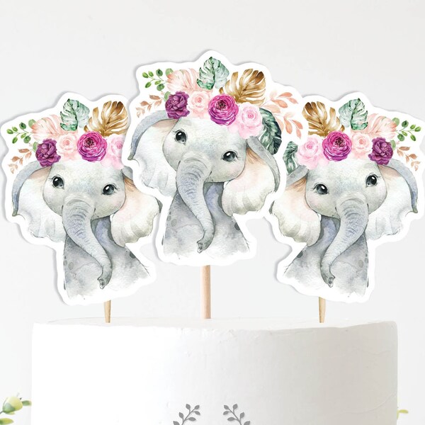 Elephant Cake Topper - Etsy