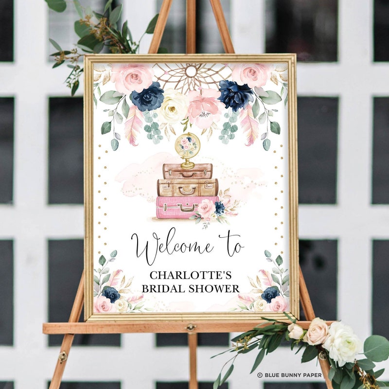 Navy and Blush Backdrop - Etsy