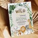 Editable Safari Favor Tag Template. Tropical Greenery Jungle Animals ...