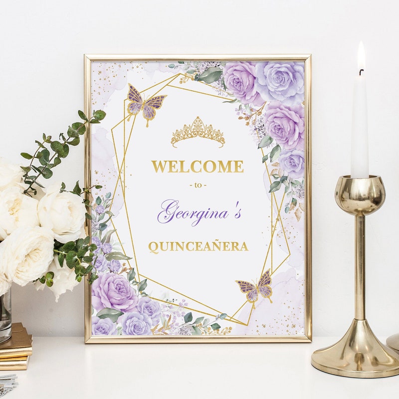 Quinceañera Welcome Sign - Etsy