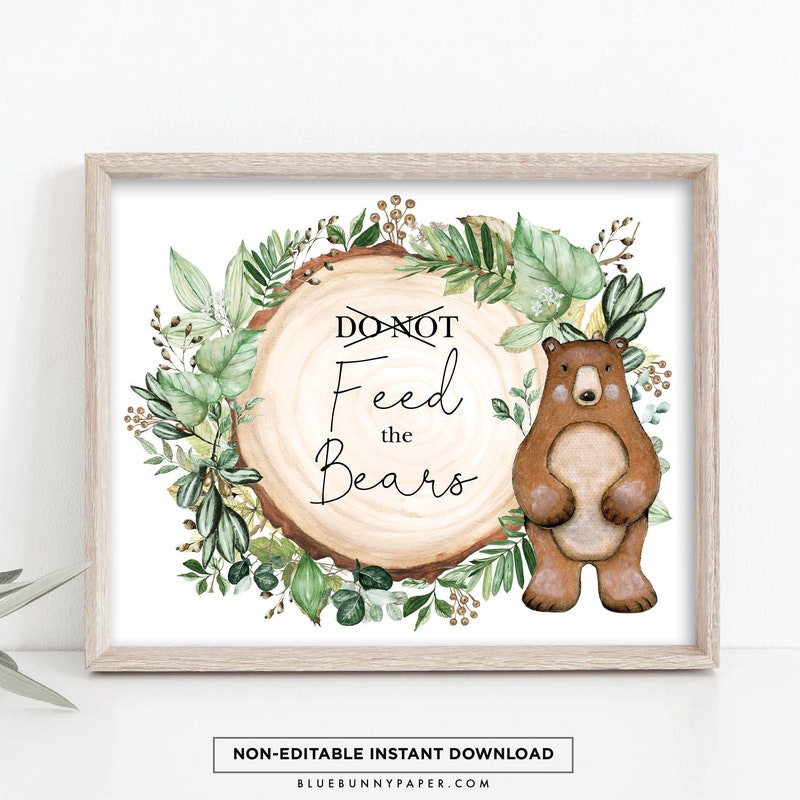 Dont Feed Bears Sign - Etsy