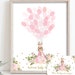 Pink Rabbit THUMBPRINT GUESTBOOK Printable Sign, Pink & Gold Bunny Girl ...