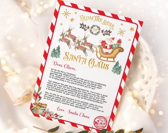 Editable Letter From Santa Claus - Etsy