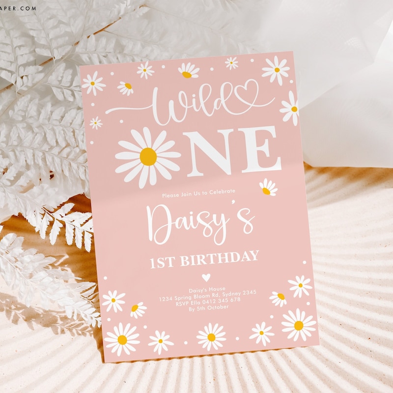 Daisy Birthday Invitation - Etsy