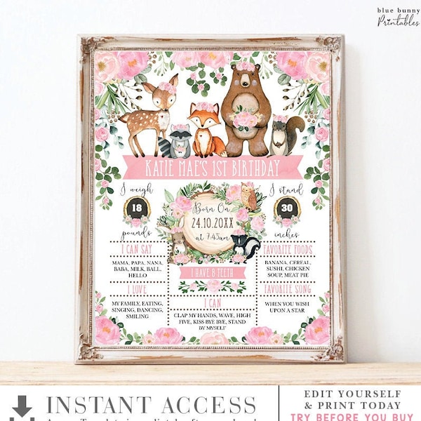 Woodland Birthday - Etsy