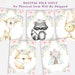 Boho Woodland Animals Printable Banner, Pink Purple Floral Teepee Wild ...