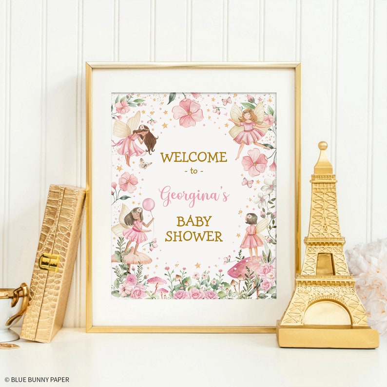 Whimsical Fairy Tales Baby Shower Welcome Sign Editable Template ...