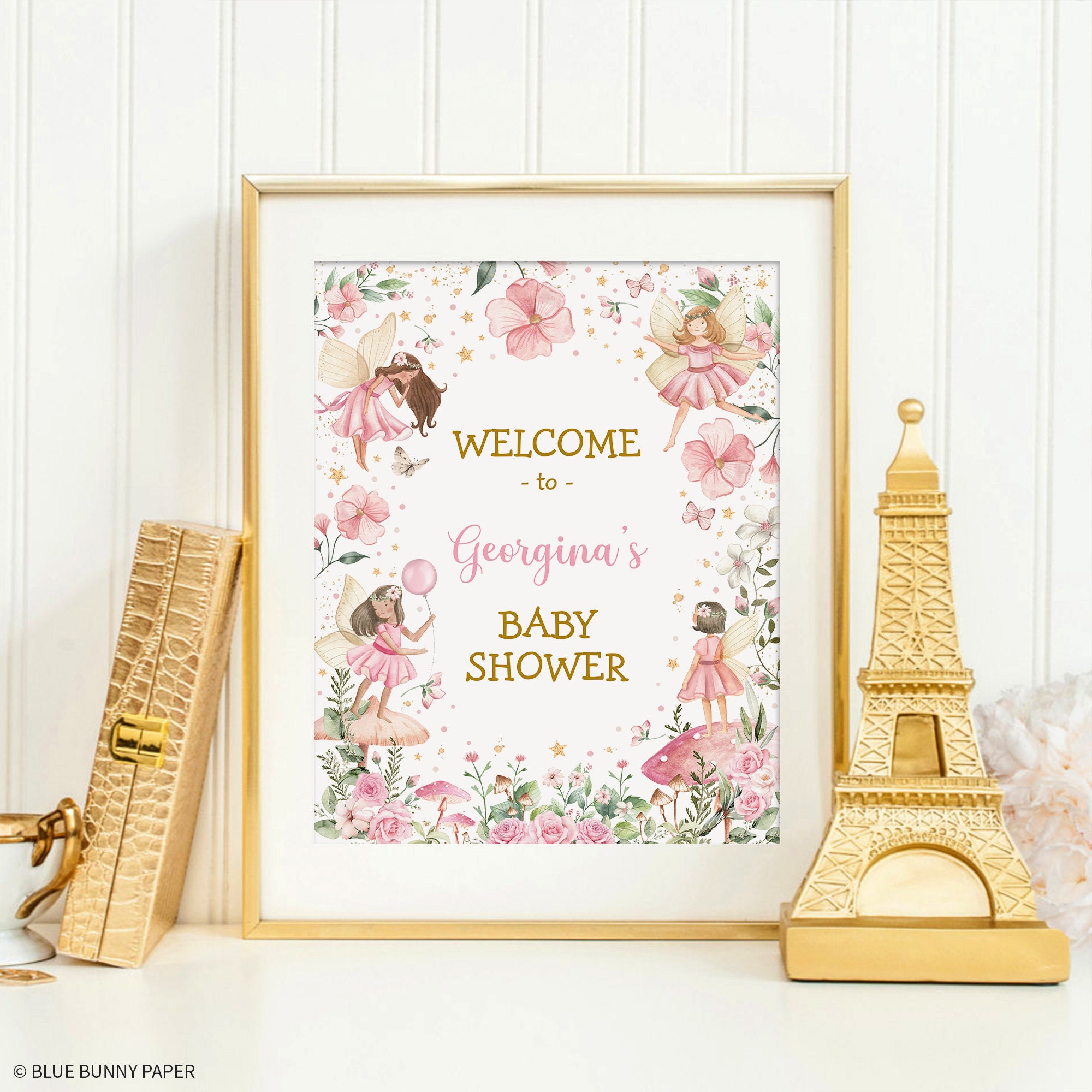 Whimsical Fairy Tales Baby Shower Welcome Sign Editable Template ...