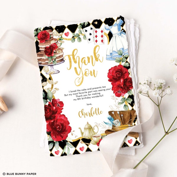 Thank You Alice and Wonderland - Etsy