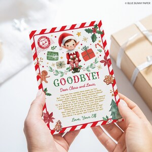 Editable Elf Goodbye Letter Departure Letter Christmas Goodbye From ...