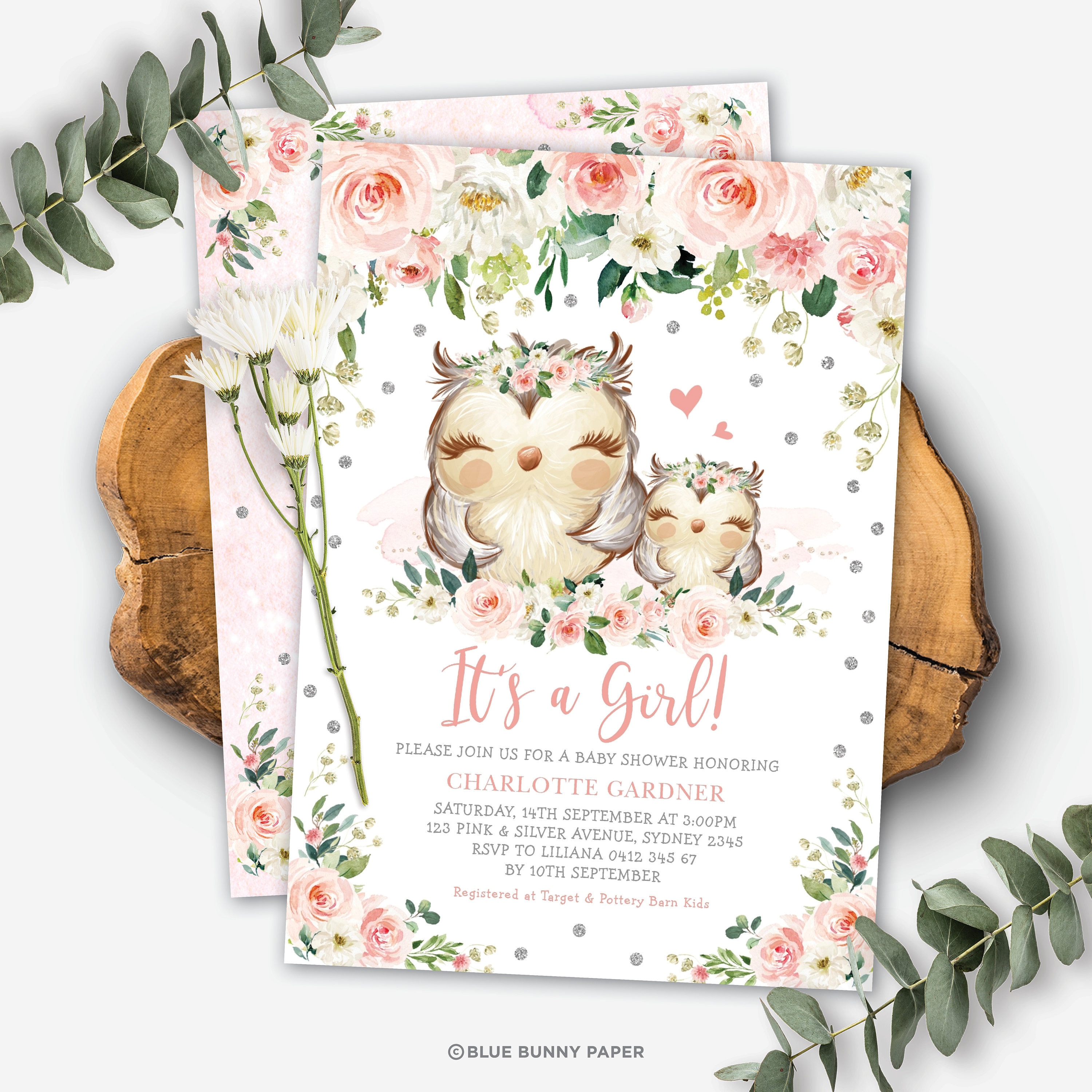 Free Printable Owl Baby Shower Invitations