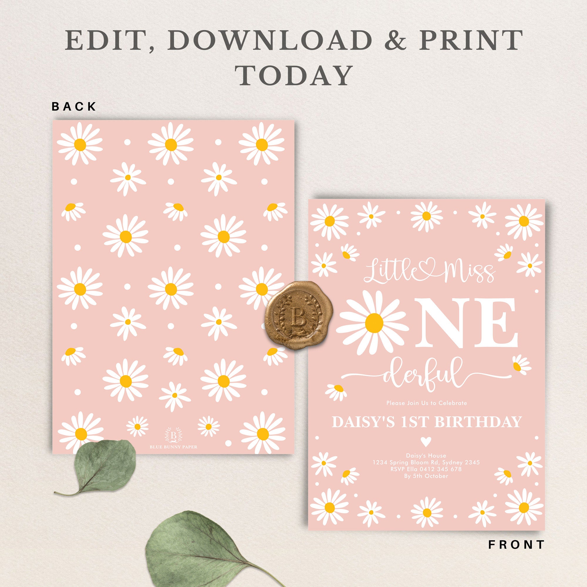 Boho Daisy Flowers Little Miss Onederful Bohemian Daisy 1st - Etsy