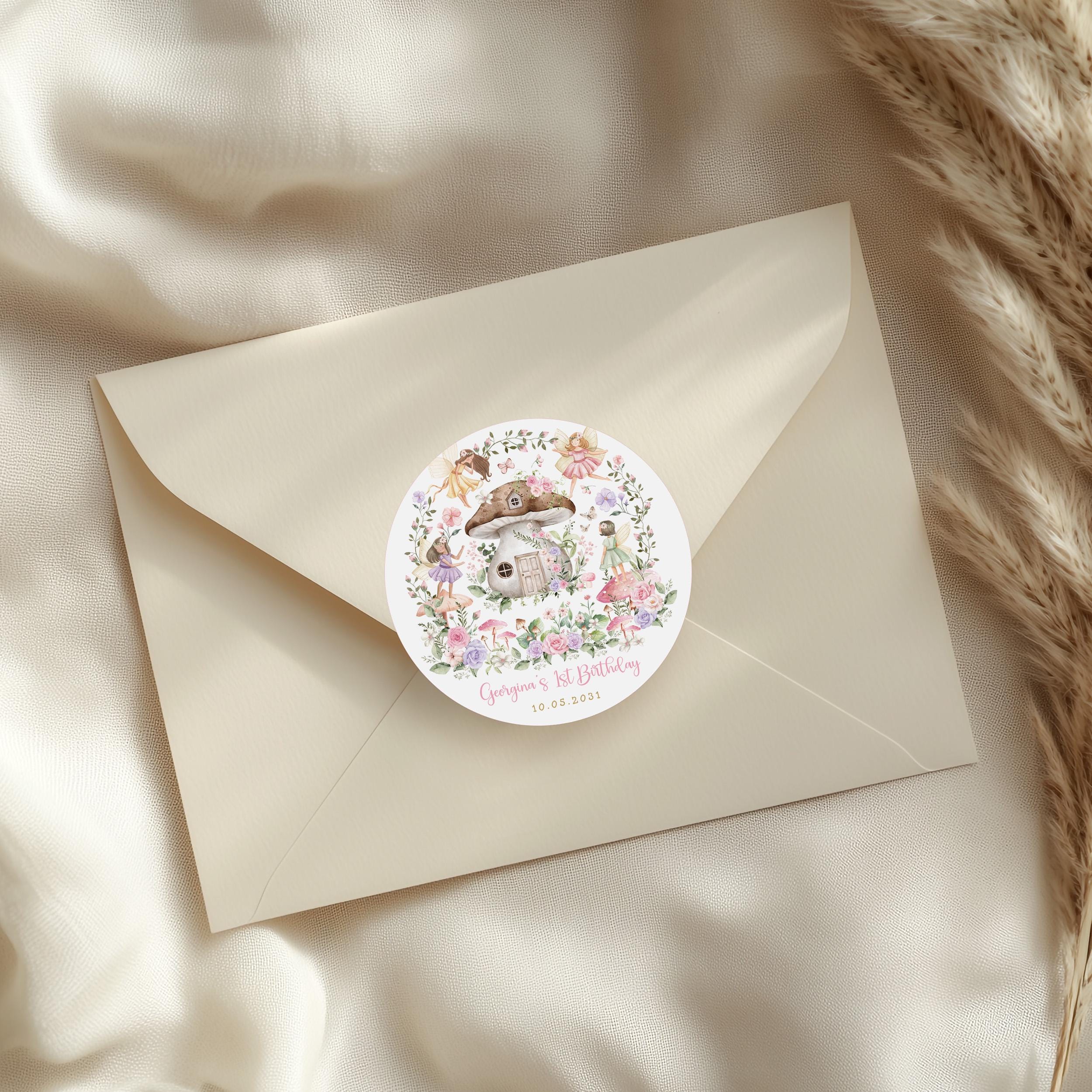 EDITABLE Fairy Round Sticker Label Fairy Garden Circle Tag Template ...