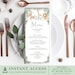 EDITABLE Jungle Safari Menu Template. Greenery Wild Animals Printable ...