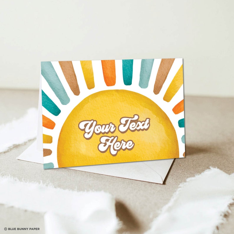 Editable Sunshine Folded Food Labels Here Comes the Sun Place - Etsy