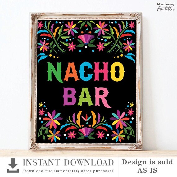 Nacho Bar Sign. Mexican Fiesta Baby Shower Decoration. Little Senorita ...