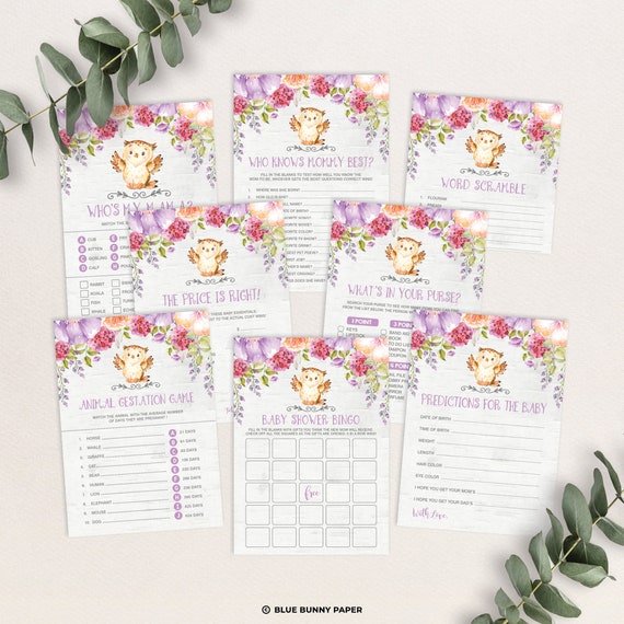 Unique Baby Shower Games With Owls